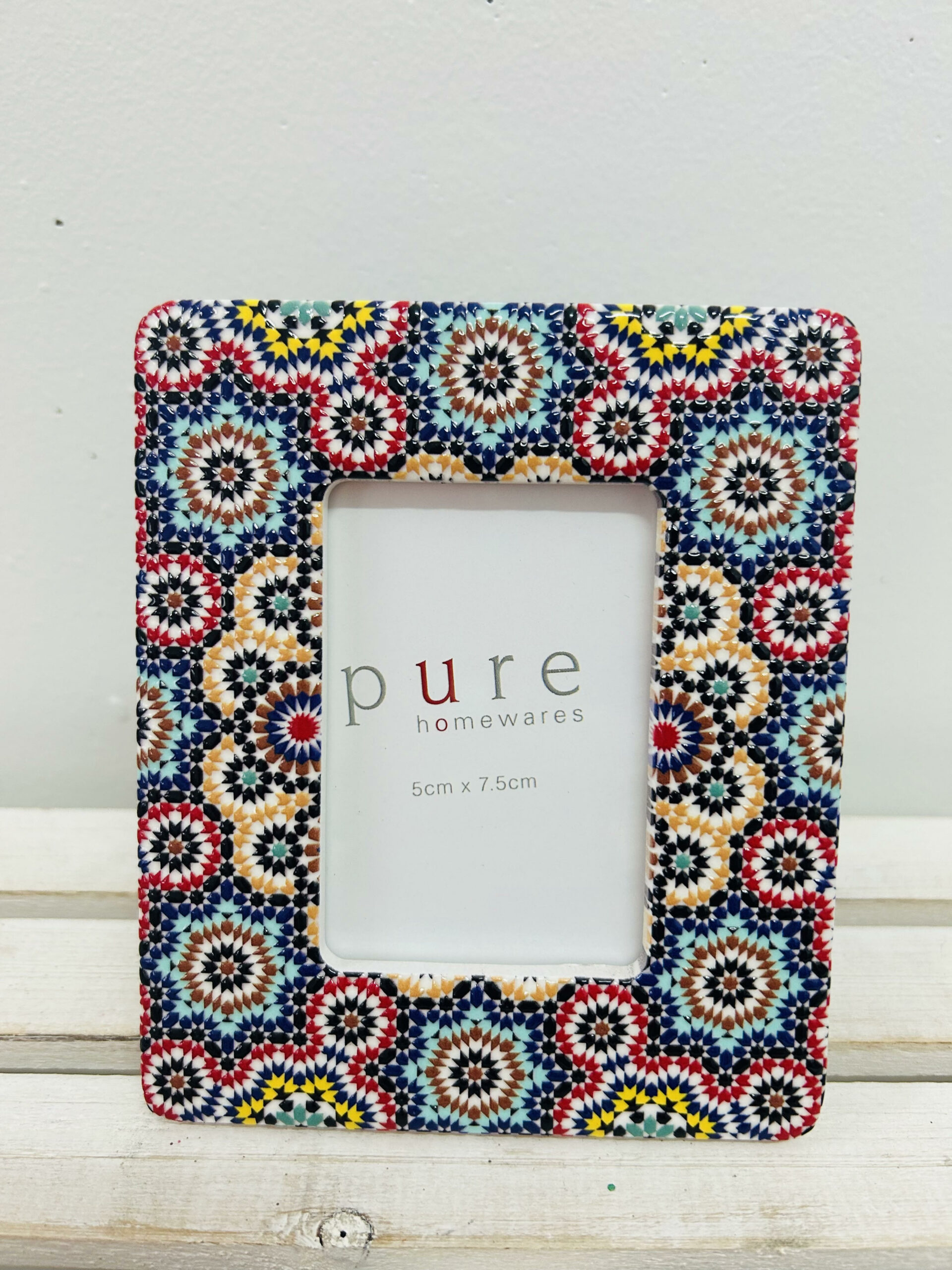 SW Camilla Ceramic Photo Frame Small - Blue/Yellow - Campbell & Bradley ...